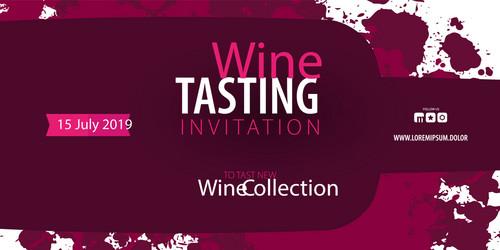 Wine tasting template for promotions Royalty Free Vector