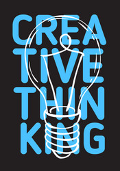 Creative mind poster Royalty Free Vector Image