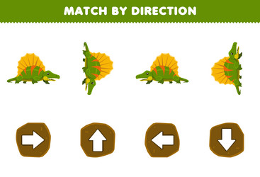 Matching game for kids match orientation Vector Image