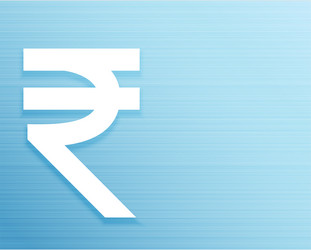 Digital currency indian rupee white background Vector Image