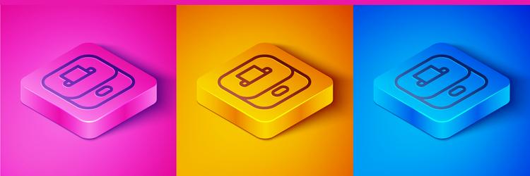 Pink line vote box or ballot box with envelope Vector Image