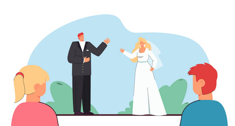 Couple Getting Married Vector Images (over 380)
