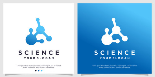Science logo concept with creative element style Vector Image