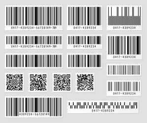 Magnifier and barcode Royalty Free Vector Image