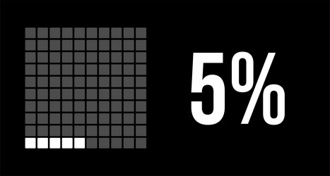 Infographic template 5 black columns with numbers Vector Image