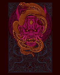 Demon Devil Border Vector Images (over 200)