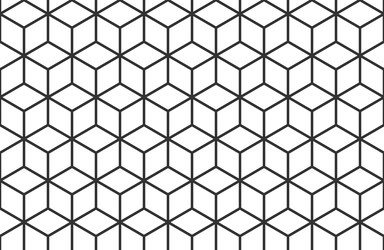 Isometric cube grid seamless pattern line Vector Image
