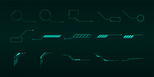 Sci-fi futuristic hud dashboard display virtual Vector Image