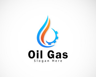 Gas and oil logo template design symbol icon Vector Image