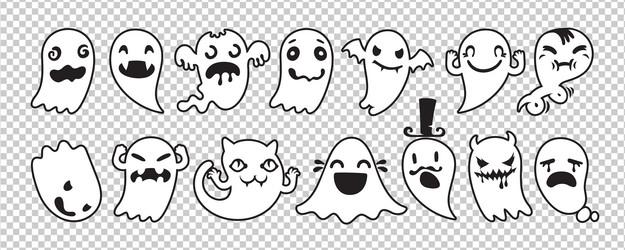 White ghost phantom Royalty Free Vector Image - VectorStock