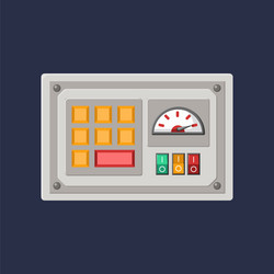 Control panel with sliders lever and buttons Vector Image