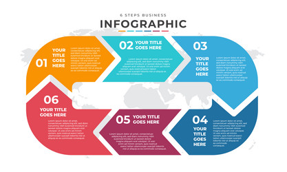 Infographic Design With Icons And 6 Options Vector Image