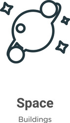 Area 51 outline icon thin line black 51 icon Vector Image