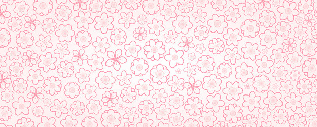 Spring flowers blossoms background line art Vector Image