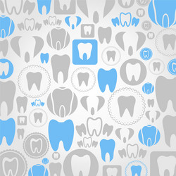 Dental tooth clinic background pattern Royalty Free Vector