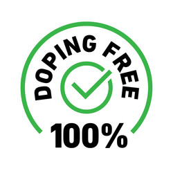 Anti doping sign logo icon badge Royalty Free Vector Image