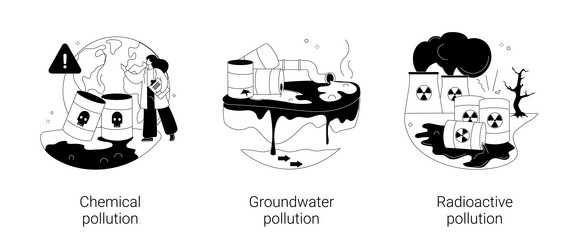 Land contamination abstract concept Royalty Free Vector