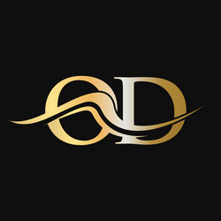 Od logo design initial letter logo design Vector Image