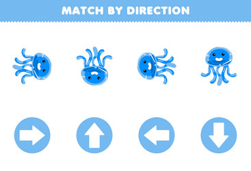 Education game for children match by direction Vector Image