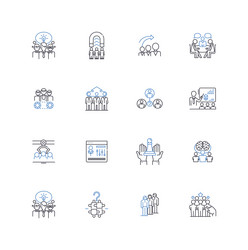 Opportunity and chance line icons collection Vector Image