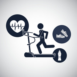 Running machine icon design Royalty Free Vector Image