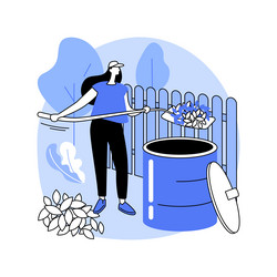 Fertilizer use isolated cartoon Royalty Free Vector Image