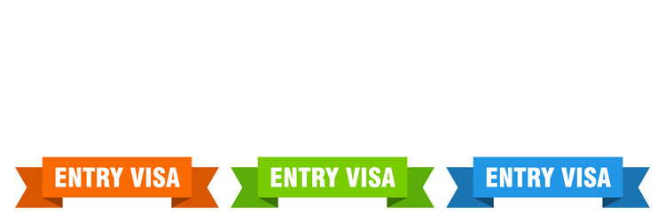 Visa application ribbon application isolated Vector Image