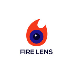 Burn fire flame shutter lens aperture camera Vector Image