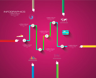 Flat ui design concepts for unique infographics Vector Image