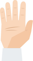 Hand gesture with smooth skin Royalty Free Vector Image