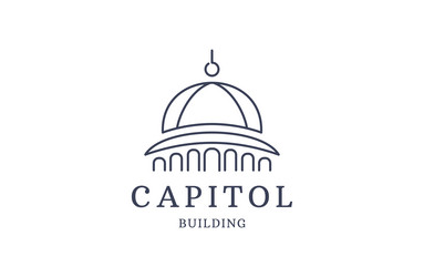 Capitol logo design Royalty Free Vector Image - VectorStock
