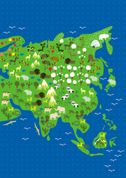 Asia Cartoon Map Vector Images (over 2,500)