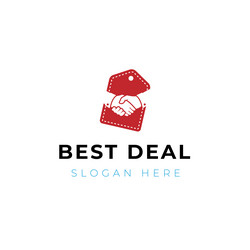 Best deal logo design template sign Royalty Free Vector