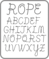Font rope Royalty Free Vector Image - VectorStock