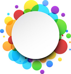 Green round background on white Royalty Free Vector Image