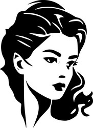 Woman head silhouette Royalty Free Vector Image
