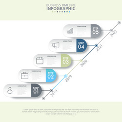 5 steps modern and clean business infographics Vector Image