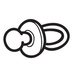 Cute baby in a diaper and with pacifier his Vector Image