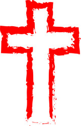 Red christian cross icon Royalty Free Vector Image