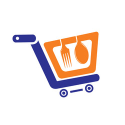 Food shop logo design template Royalty Free Vector Image