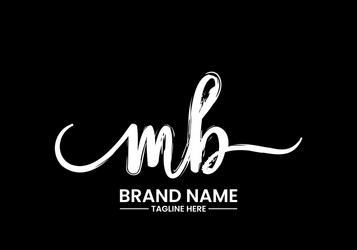 M b mb initial letter logo design template Vector Image