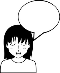 Anime girls talking Royalty Free Vector Image - VectorStock