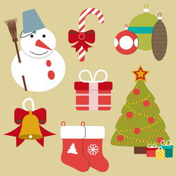 Christmas design elements set Royalty Free Vector Image