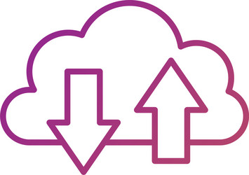 Cloud computing unload download storage system Vector Image