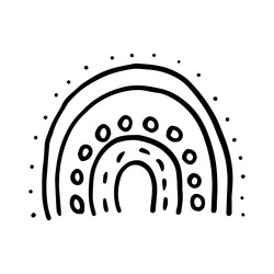 Doodle rainbow isolated Royalty Free Vector Image