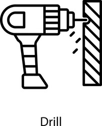 Drilling machine Royalty Free Vector Image - VectorStock