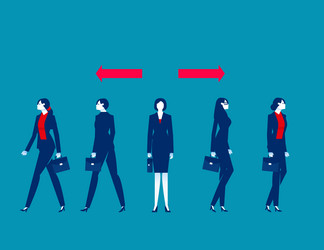 Choose left or right business direction concept Vector Image