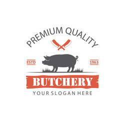 Pig logo farm Royalty Free Vector Image - VectorStock