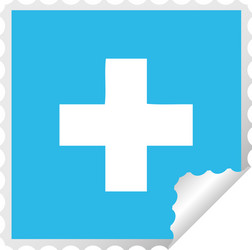 Cute cartoon addition symbol Royalty Free Vector Image