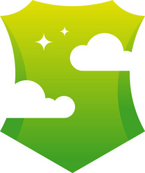 Cloud shield logo designs concept security Vector Image
